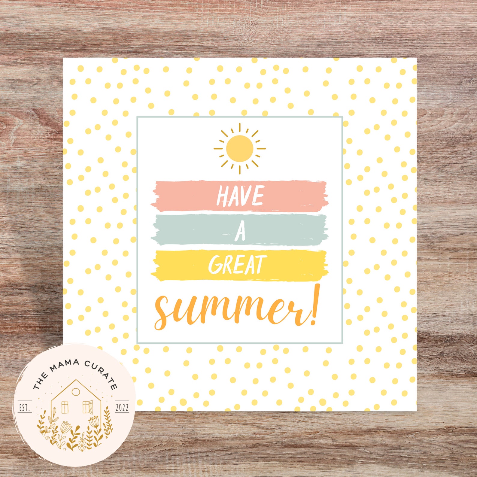 Have a Great Summer Card, SUMMER CARD, School Card, End of School ...