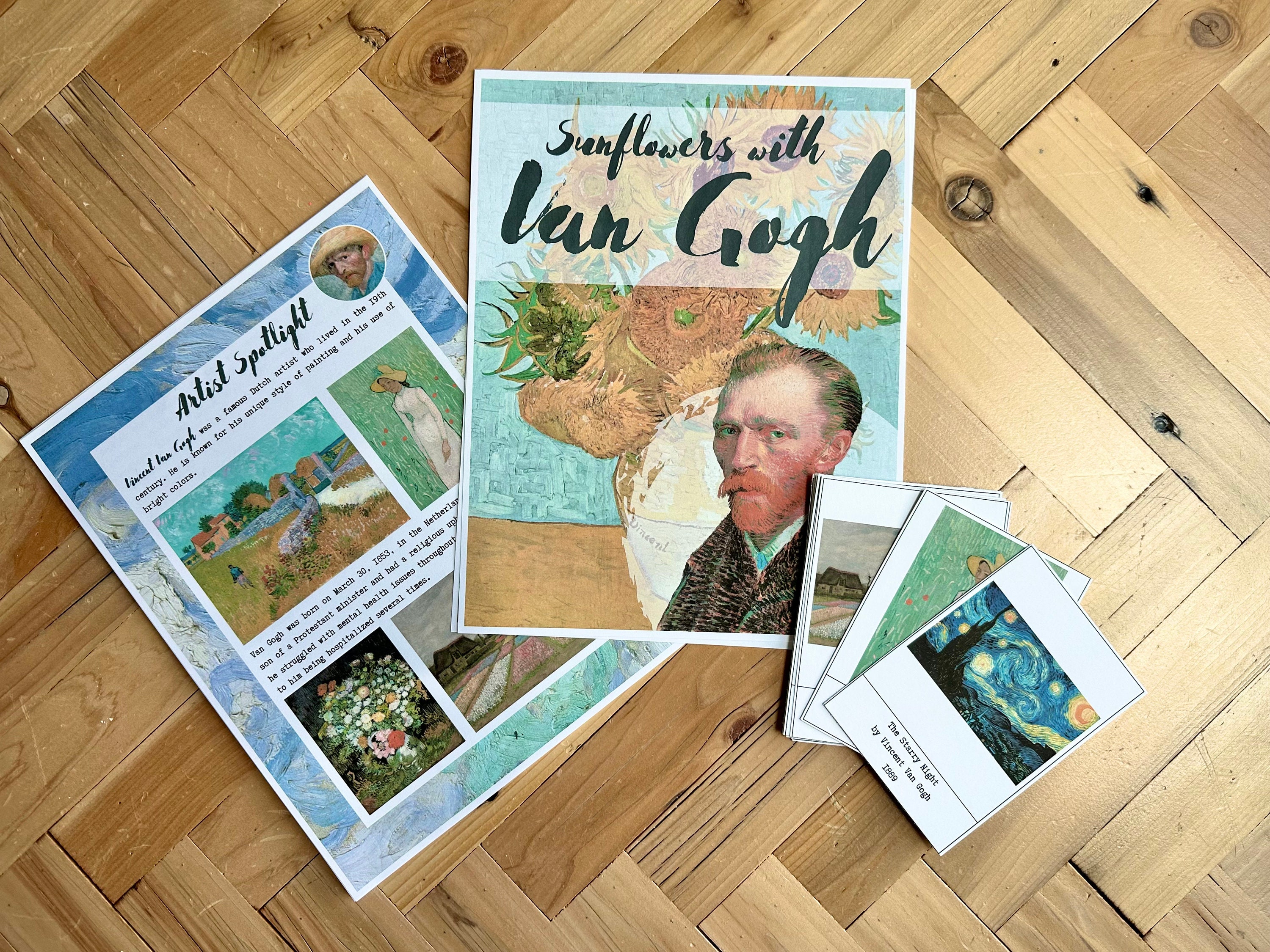 Art Lesson Printable Vincent Van Gogh - Etsy