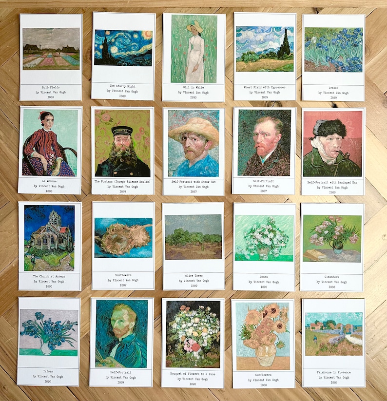 Art Lesson Printable Vincent Van Gogh - Etsy