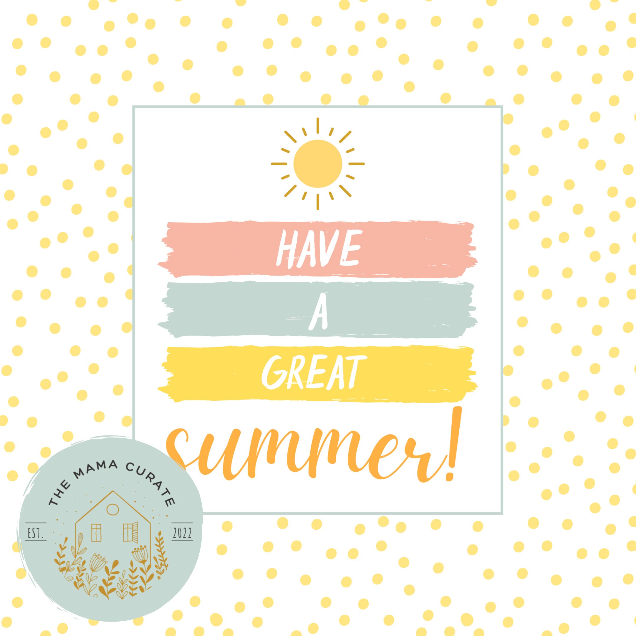 Have a Great Summer Card, SUMMER CARD, School Card, End of School ...