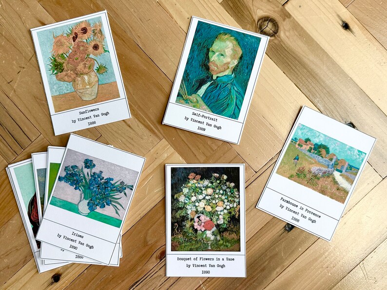 Art Lesson Printable Vincent Van Gogh - Etsy