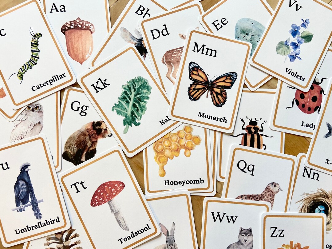 Alphabet Printable Flashcards - Etsy