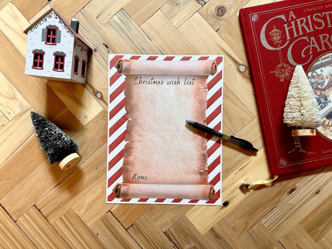 Christmas Wish List, Letter to Santa Claus, Christmas Printable for ...