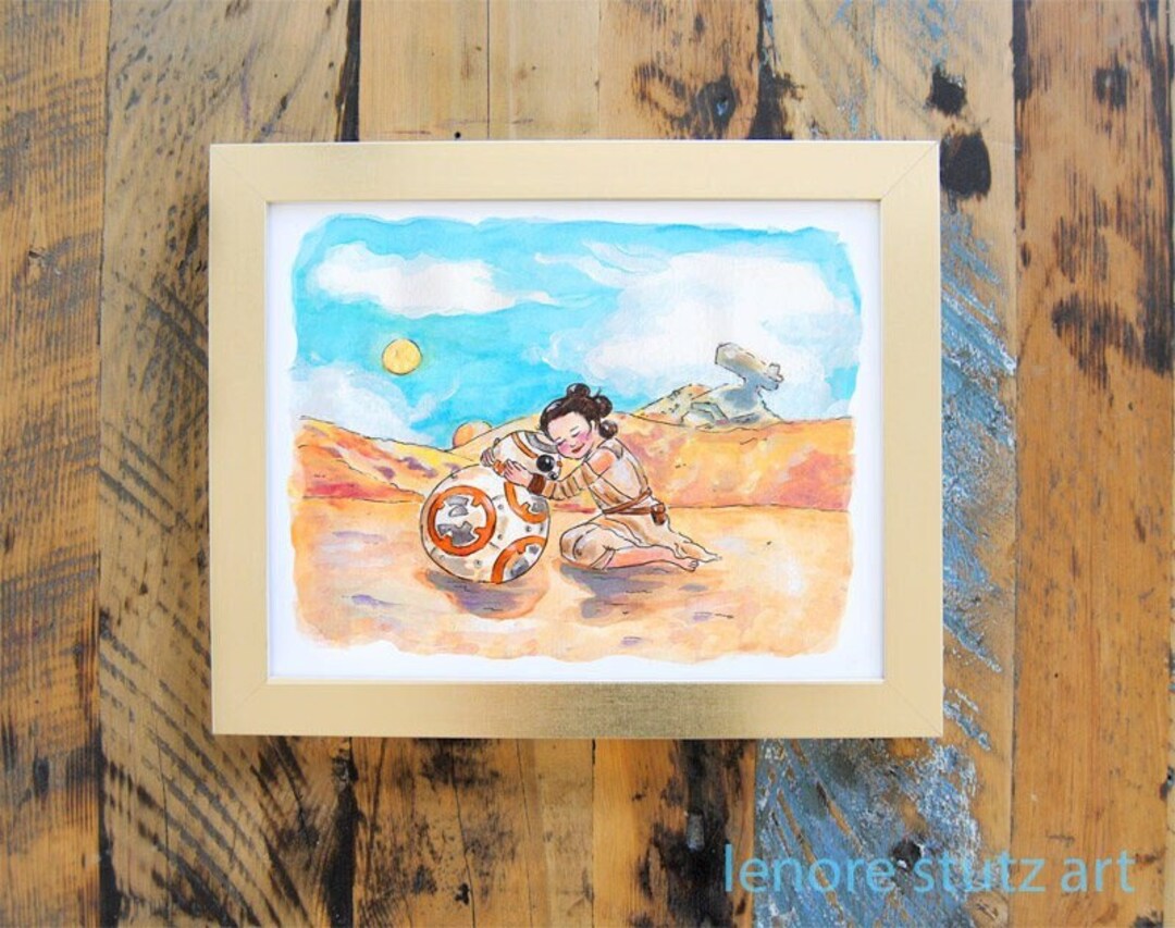 Star Wars Baby Nursery Art Rey Skywalker, the Force Awakens Nursery Art ...