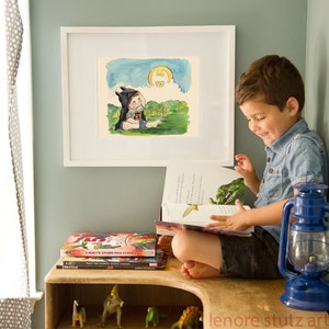Batman Nursery Art, Baby Batman Watercolor Art Print, Dark Knight Art ...