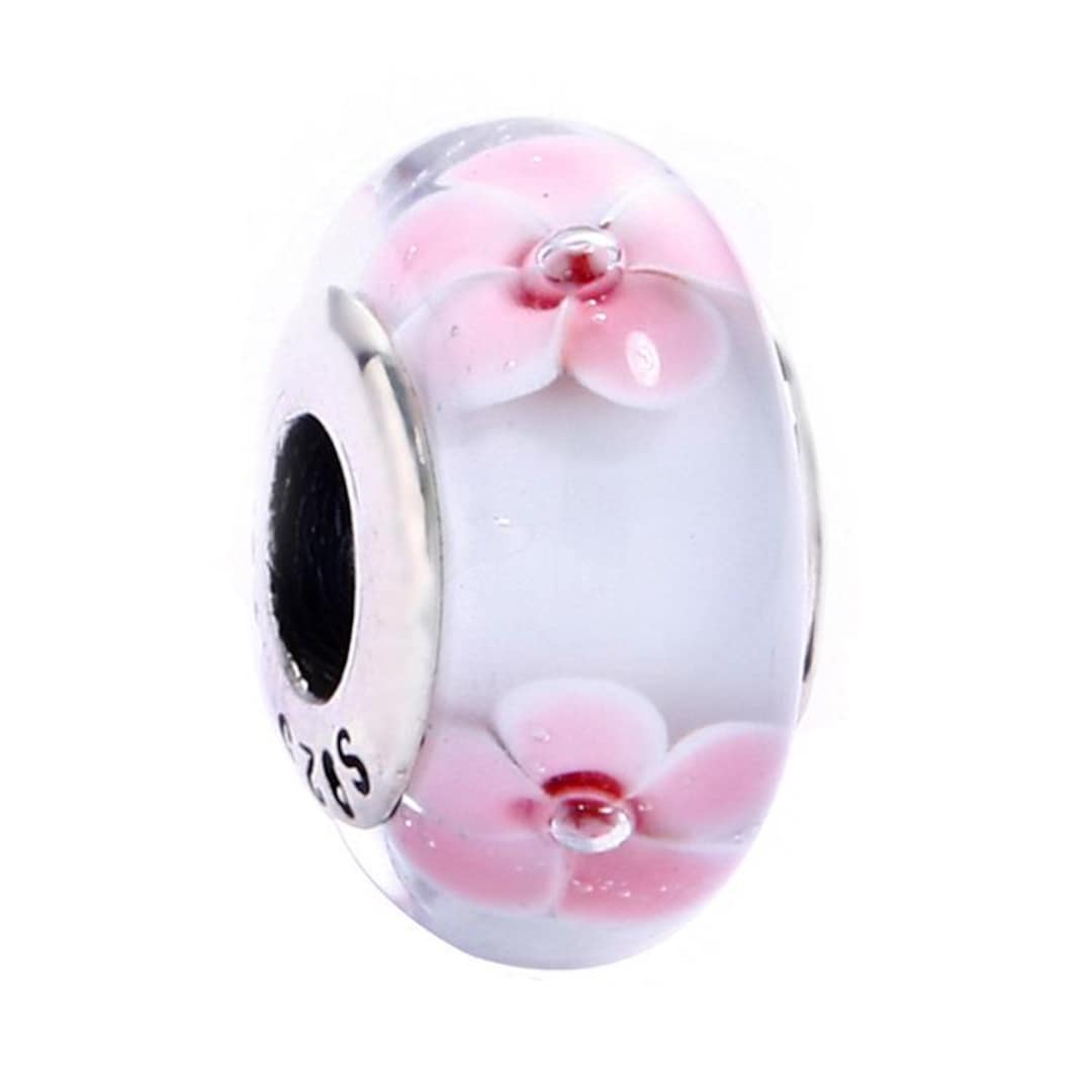Pandora Cherry Blossom Pink Murano Charm Ale S925 - Etsy