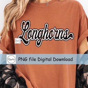 Longhorns Png, Longhorns Retro Distressed Black White, Longhorns Shirt ...