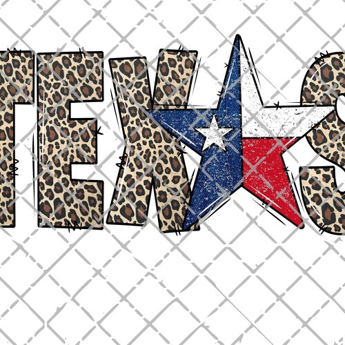 Texas Png Sublimation Design Download Leopard Texas - Etsy