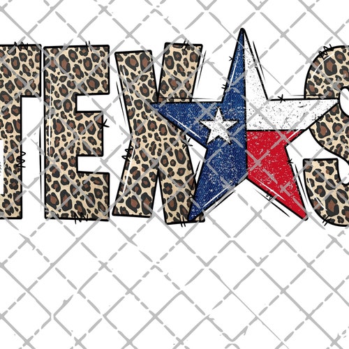 Texas Png Sublimation Design Download Leopard Texas - Etsy
