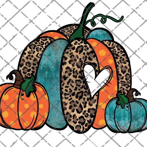 Leopard Pumpkin PNG Fall Clipart Pumpkin Sublimation - Etsy