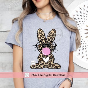 Easter Png, Leopard Easter Bunny Bubble Gum Png, Happy Easter ...