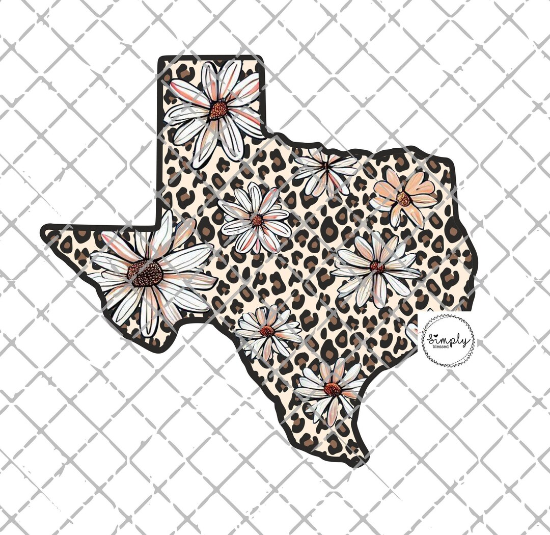 Texas PNG, Texas Leopard Sublimation Shirt Design Download, Instant ...