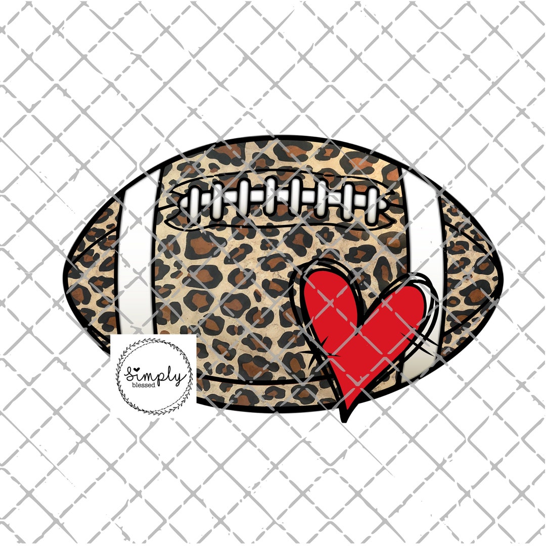 Leopard Football Png, Sublimation Design, Football PNG, Game Day Design ...