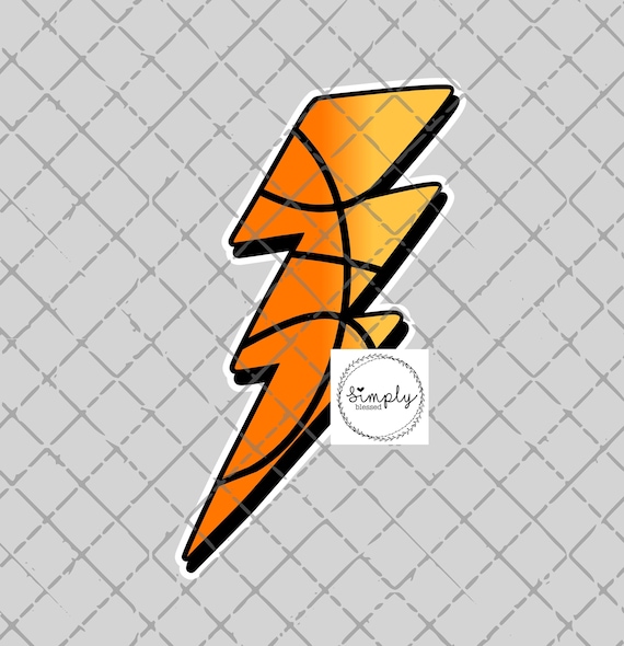 Basketball Lightning Bolt Png Basketball Sublimation PNG - Etsy