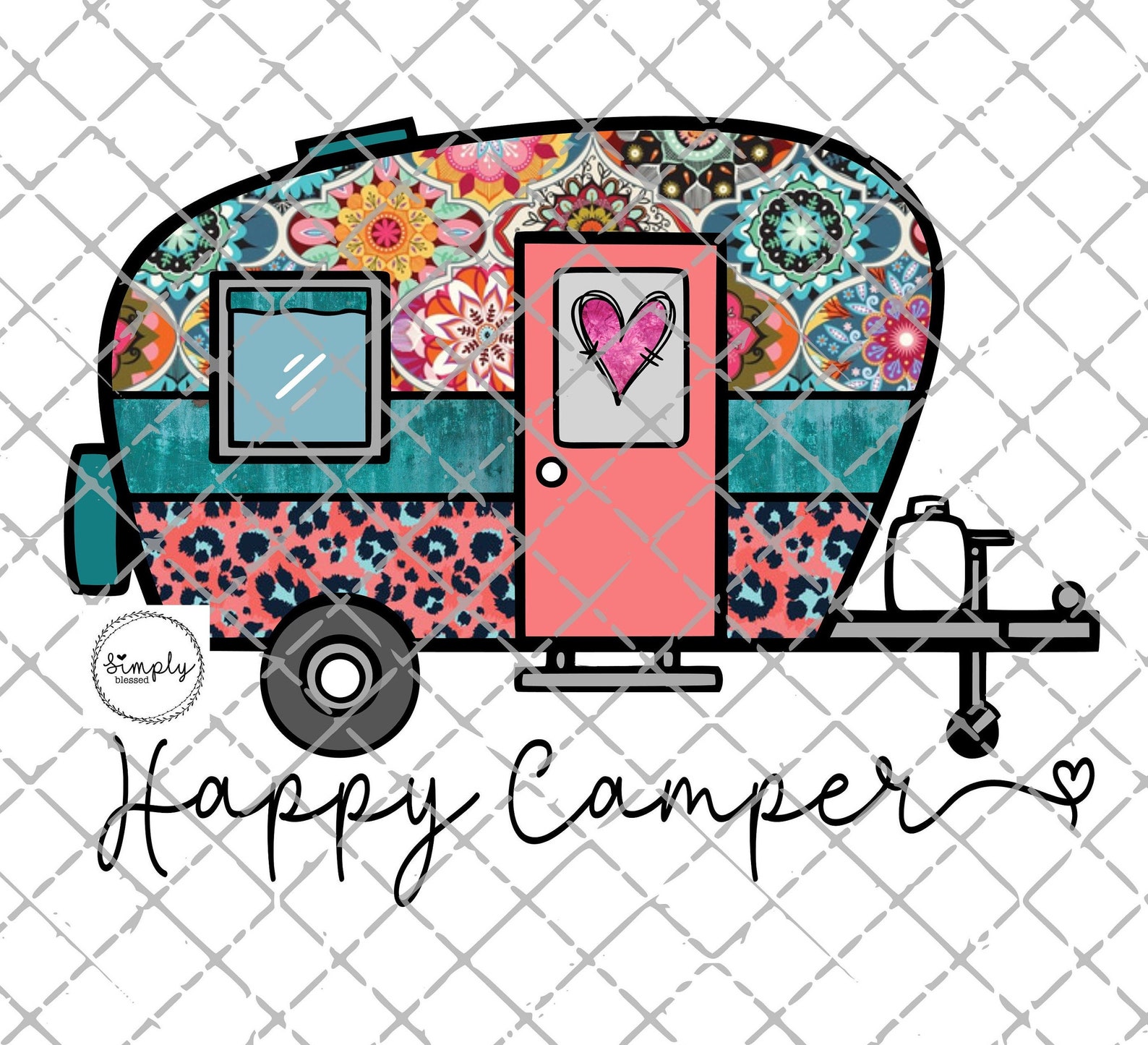 Happy Camper Png, Camping Png, Leopard Camping Sublimation Design ...