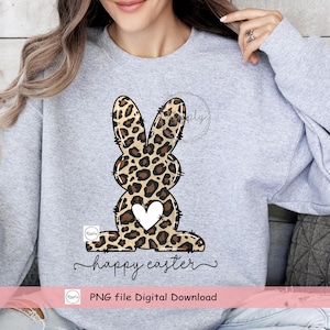 Easter Png, Leopard Easter Bunny Png, Happy Easter Sublimation Design ...