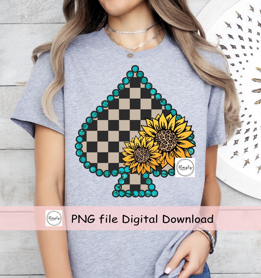 Checkered Spade Png, Western Mama, Checkered Turquoise Lucky Spade ...