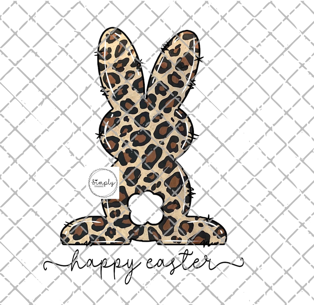 Easter Png, Leopard Easter Bunny Png, Happy Easter Sublimation Design ...