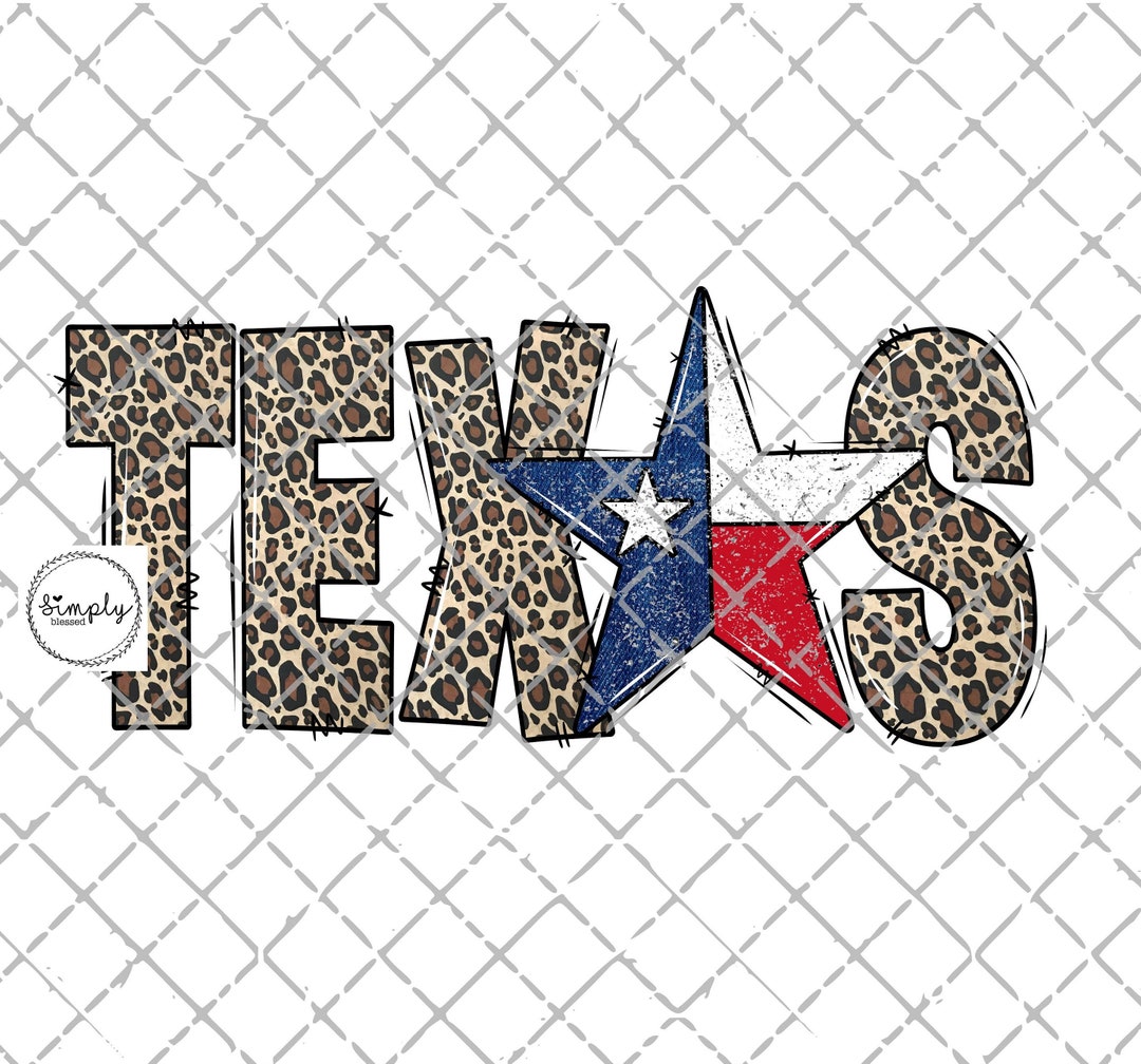 Texas Png - Sublimation Design Download - Leopard Texas Download File ...