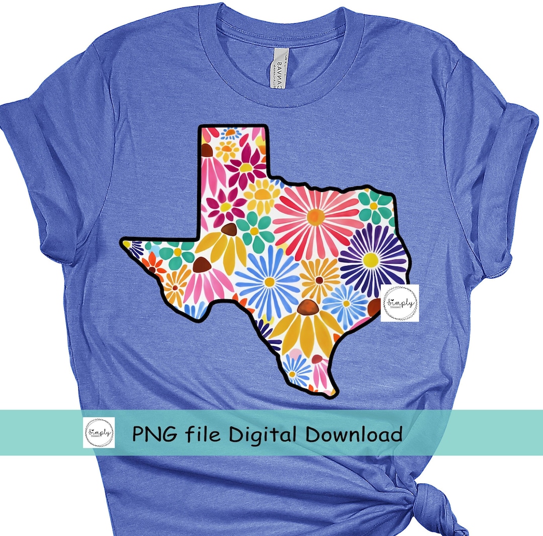 Texas Png, Texas Summer Spring Shirt Design Download, Texas DTF Png ...