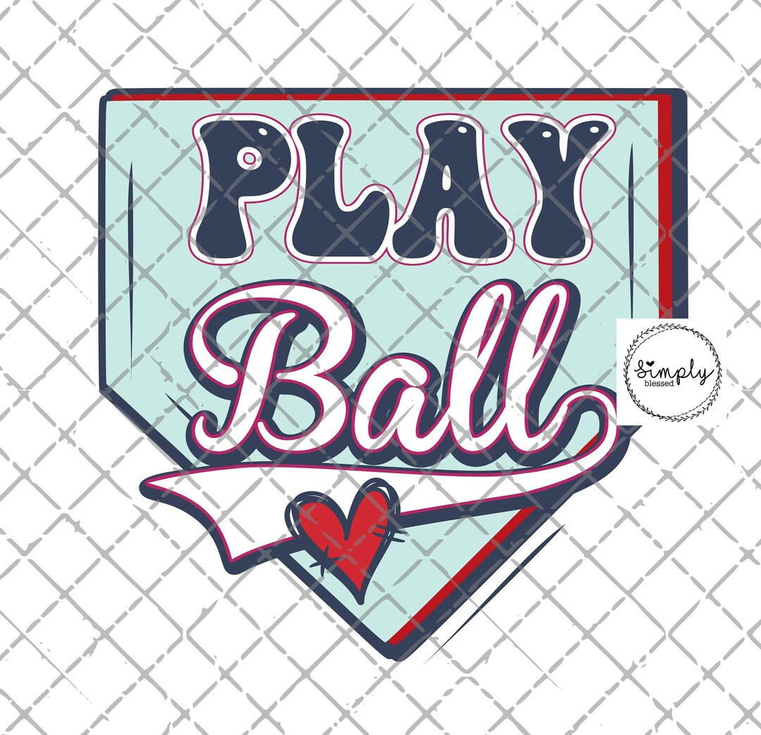 Baseball Png Retro Baseball Sublimation Design Play Ball - Etsy