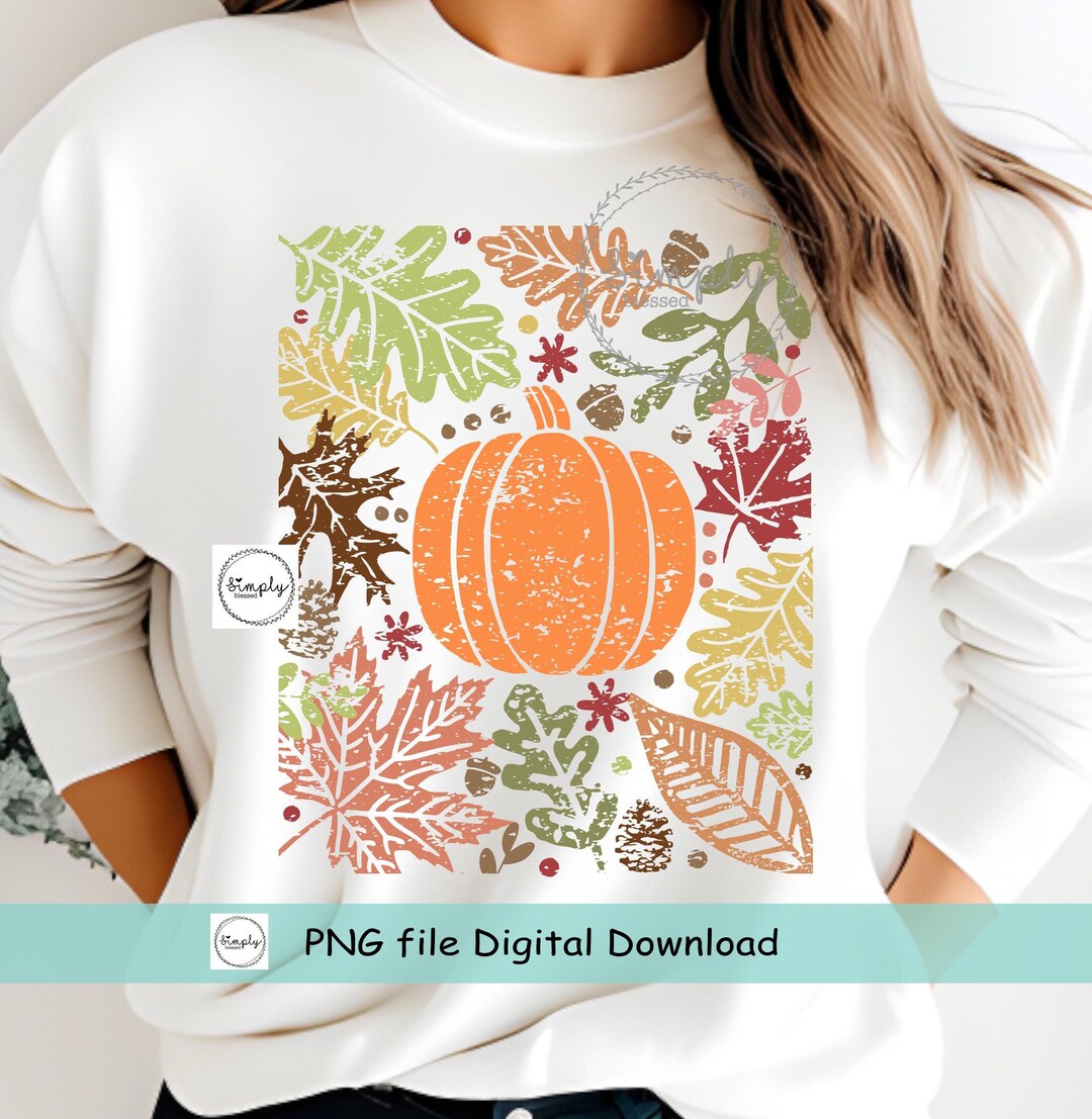 Fall PNG, Retro Fall Pumpkin Shirt Design, Trendy Fall for DTF for ...