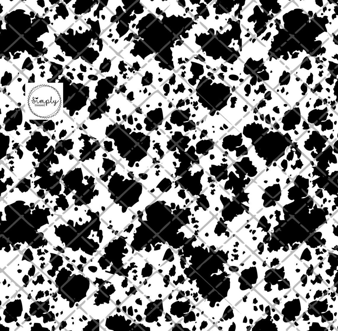 Cowhide Print Sublimation Design Background Cow Print Black - Etsy
