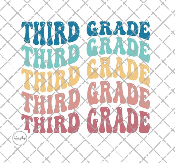Back to School Third Grade PNG File for Sublimation First - Etsy