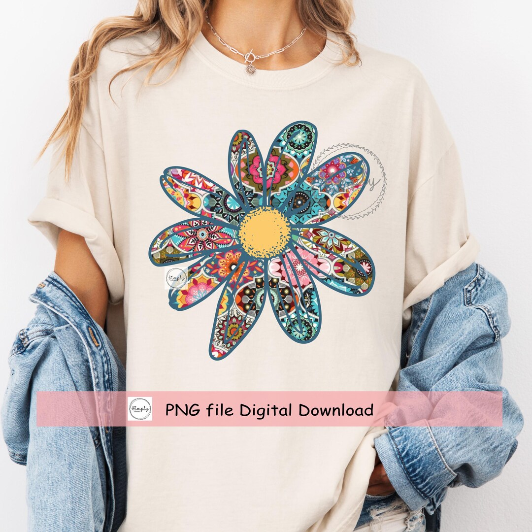 Daisy Shirt Design PNG, Summer Flower Shirt Design, Trendy Spring PNG ...