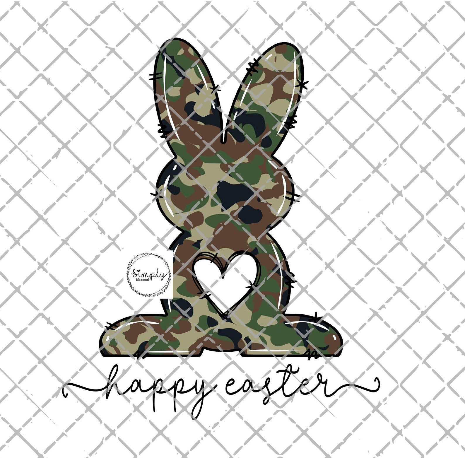 Easter Png Camo Easter Bunny Png Happy Easter Sublimation - Etsy