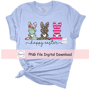 Easter Png, Leopard Easter Bunny Png, Three Bunnies Sublimation Design ...