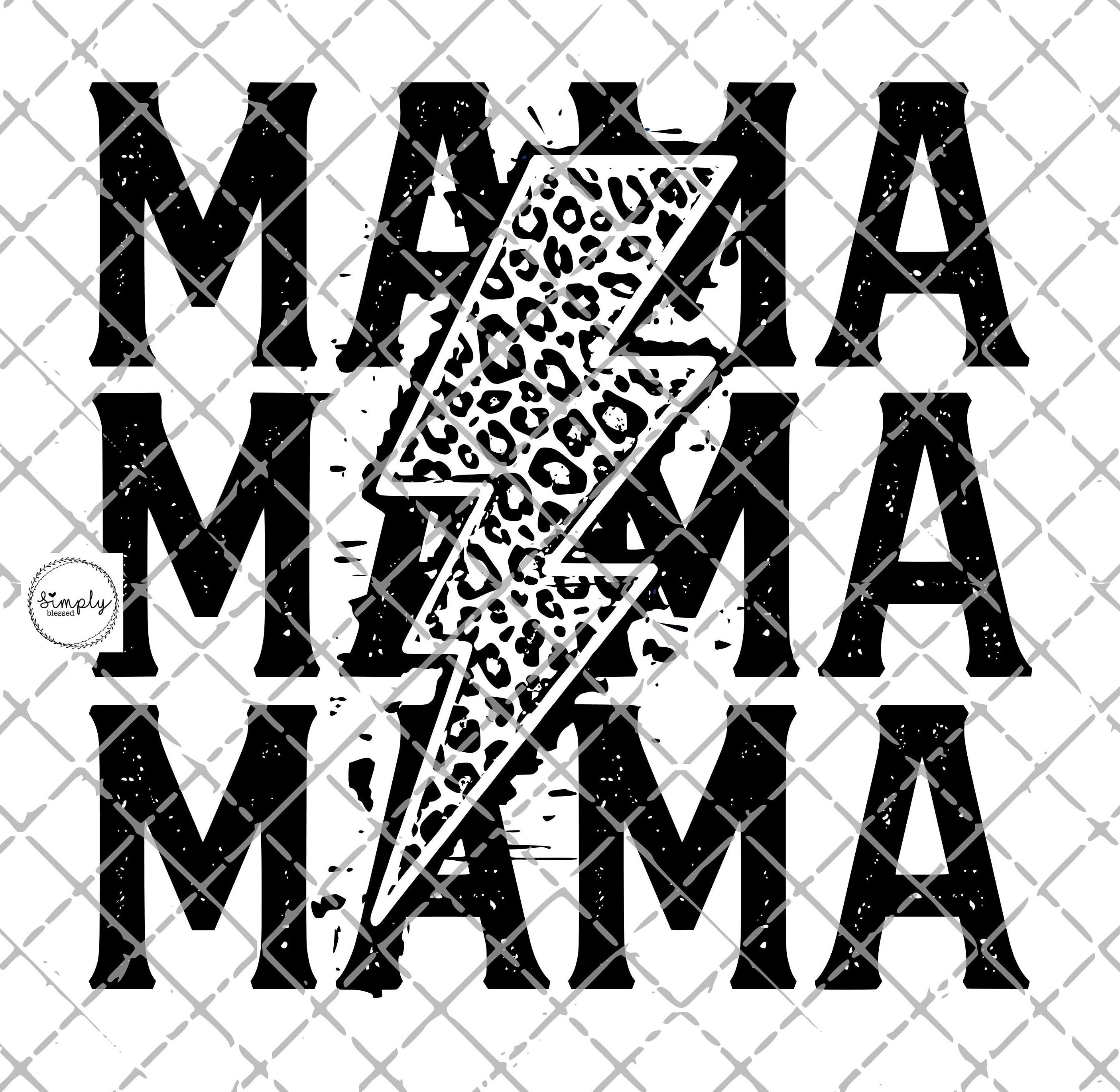 Mama Png Mama Lightning Bolt Leopard Print Sublimation Etsy