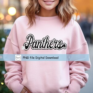 Panthers Png, Mustangs Retro Distressed Black White, Panthers Shirt ...