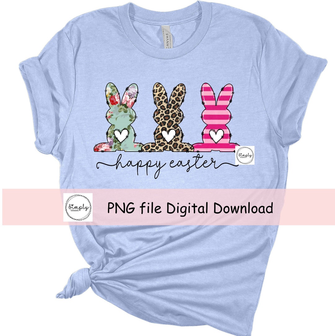Easter Png, Leopard Easter Bunny Png, Three Bunnies Sublimation Design ...