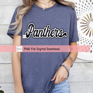 Panthers Png, Mustangs Retro Distressed Black White, Panthers Shirt ...