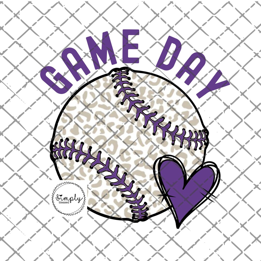 Game Day Leopard Baseball PNG, Purple Baseball Png, Leopard Baseball ...