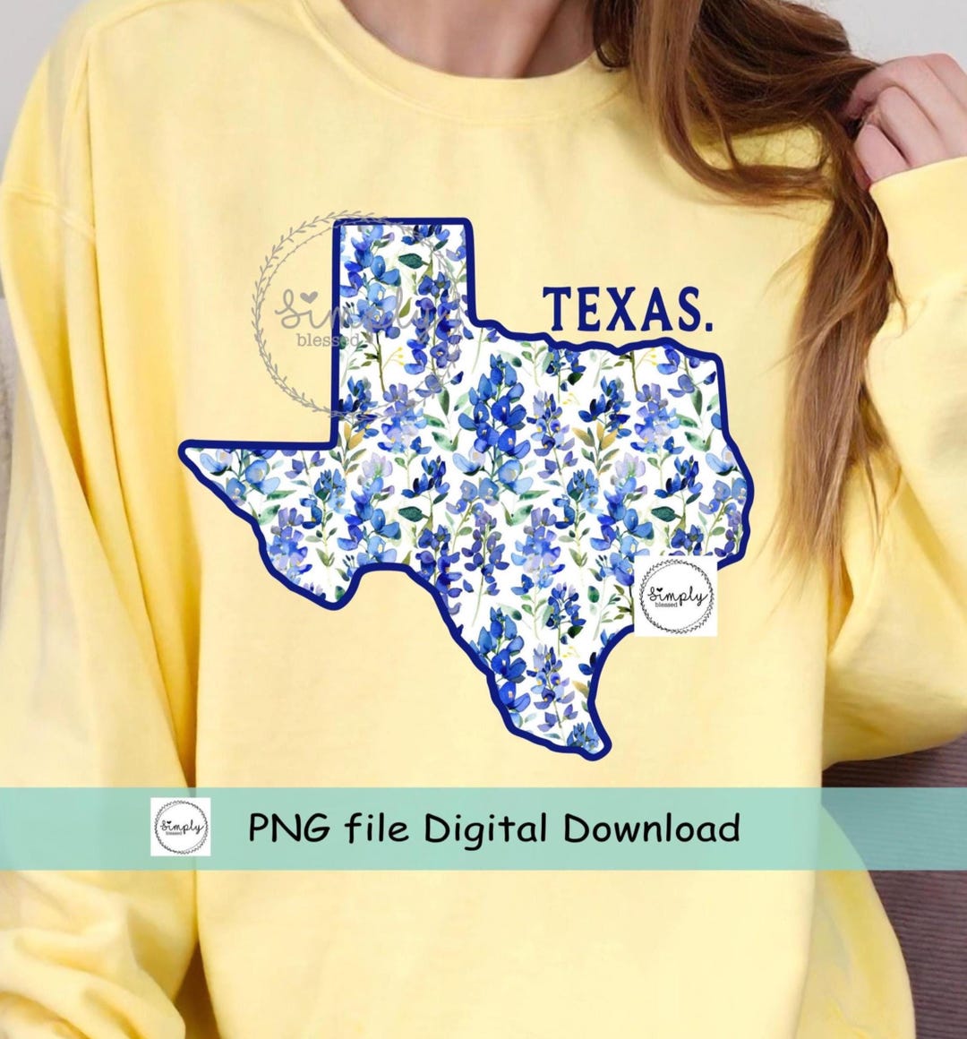 Texas PNG, Bluebonnets Texas Shirt Design, Trendy Texas With Bluebonnet ...
