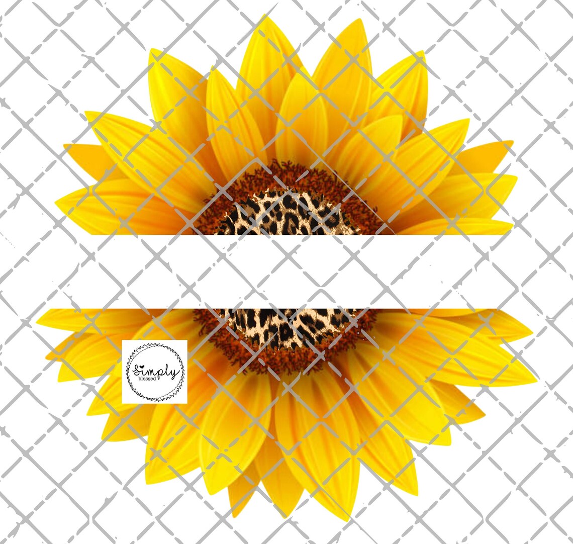 Split Leopard Sunflower PNG Sunflower Clipart Sunflower - Etsy