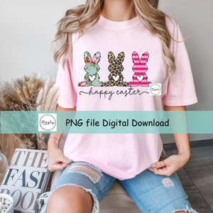 Easter Png, Leopard Easter Bunny Png, Three Bunnies Sublimation Design ...