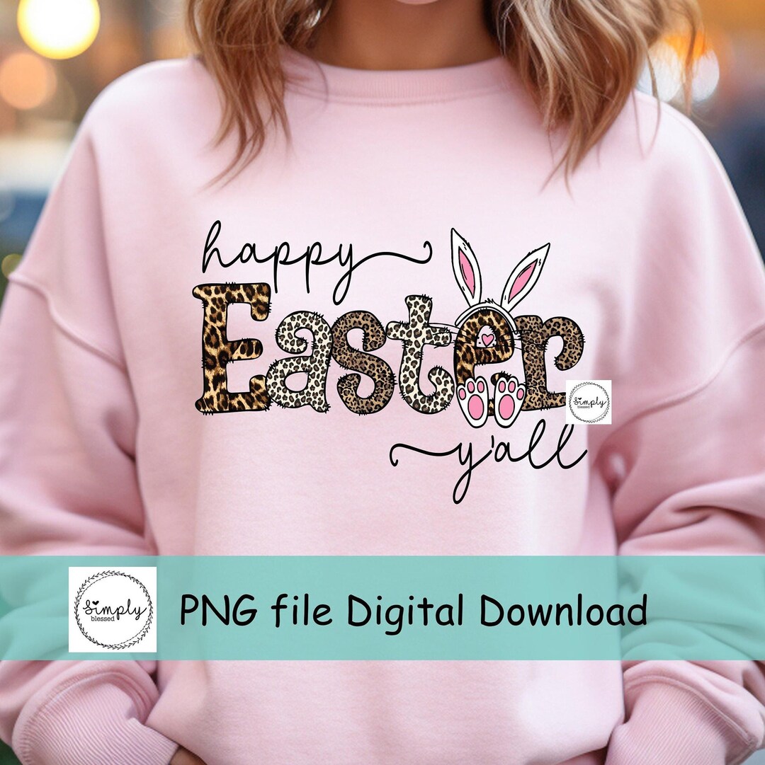 Easter Png, Happy Easter Leopard Sublimation Design Download, Easter ...