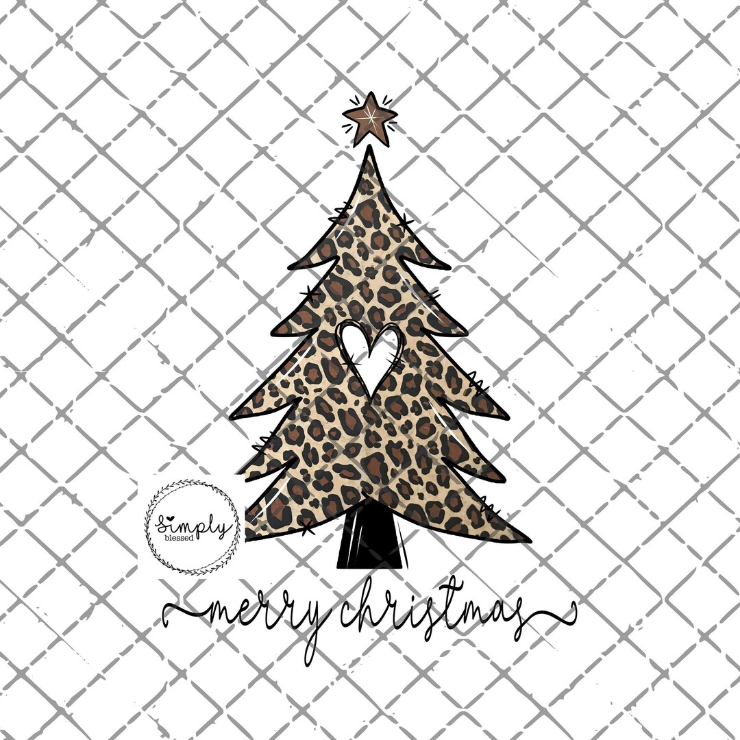 Leopard Christmas Tree Png Christmas Sublimation Design Christmas Tree ...