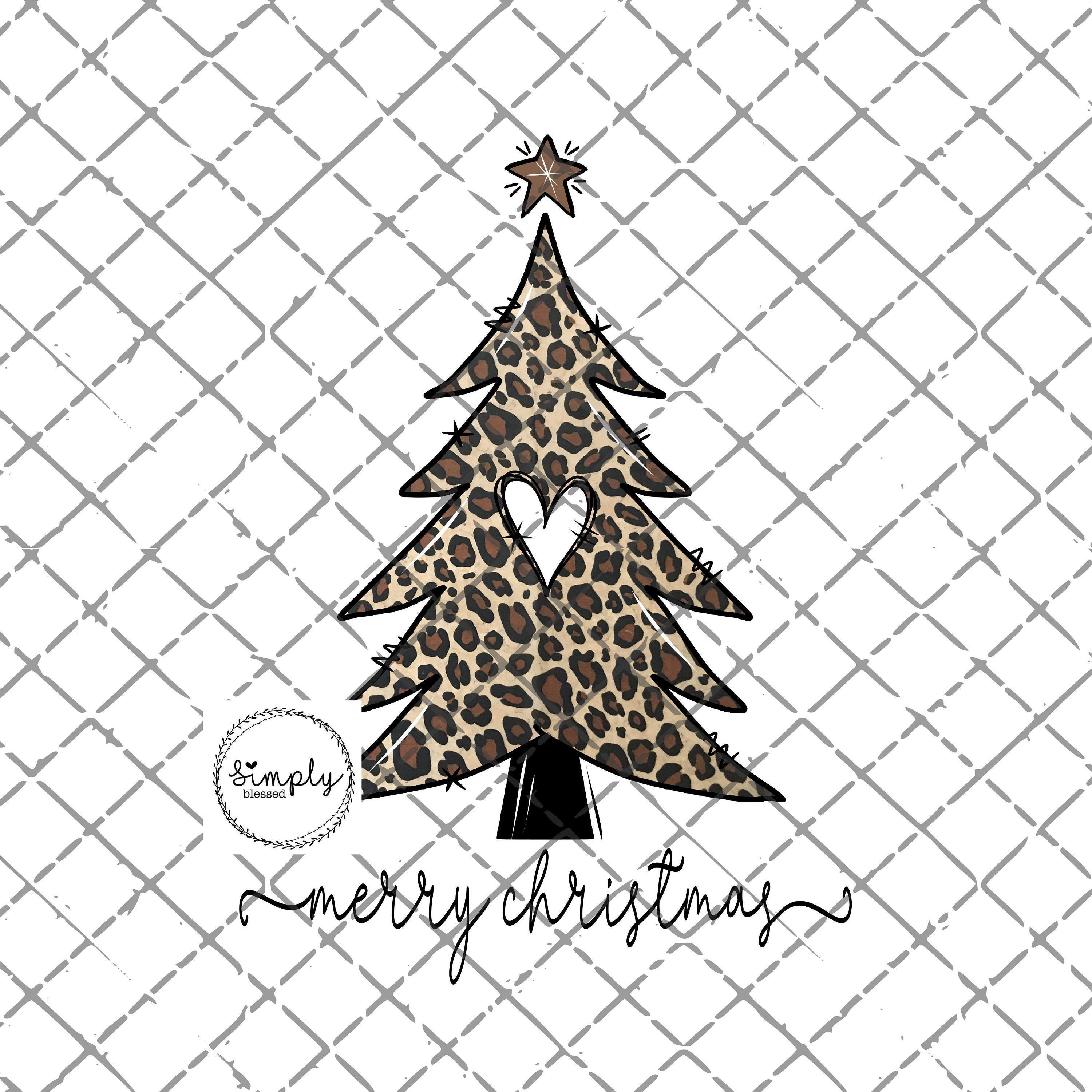 Leopard Christmas Tree Png - Christmas Sublimation Design - Christmas ...