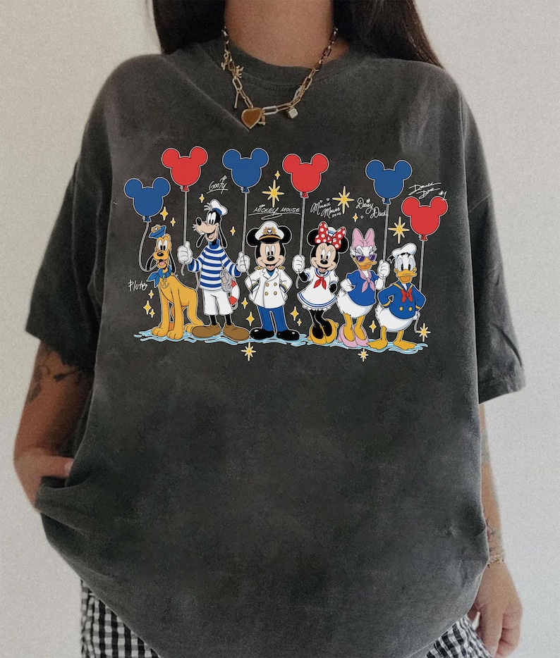 Comfort Colors® Disney Cruise Signature Balloon Shirt, Mickey and ...