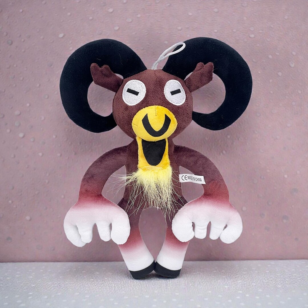Funny Goat Plush Toy, Cartoon Ram Stuffed Animal, Spooky Cute Goat ...
