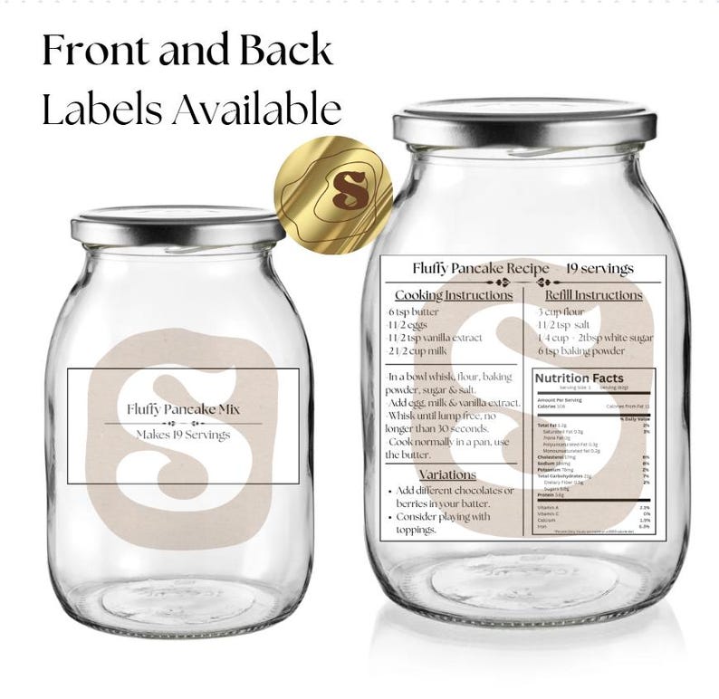 Printable Pancake Mix Recipe Labels: Craftologist Pantry Organization ...