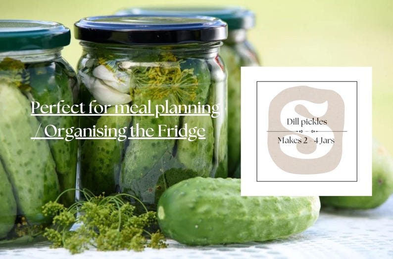 Printable Dill Pickle Mix Recipe Labels: Craftologist Pantry ...