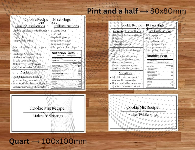 Printable Cookie Mix Recipe Labels: Craftologist Pantry Organization ...