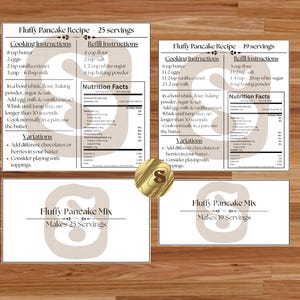 Printable Pancake Mix Recipe Labels: Craftologist Pantry Organization ...