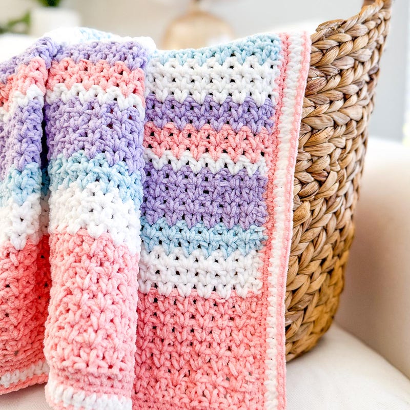 Chenille Crochet Throw Kit - Etsy