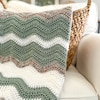Royal Ripple CROCHET PATTERN Afghan With Wavy Stripes in Emerald Ruby ...